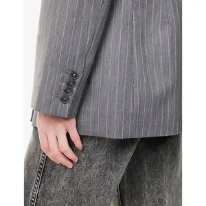 ANINE BING Tiphaine Pinstripe Wool Blazer