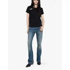 Zadig&Voltaire Cotton-jersey T-shirt With Wings Brooch
