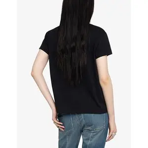 Zadig&Voltaire Cotton-jersey T-shirt With Wings Brooch
