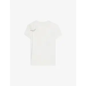 Zadig&Voltaire Cotton-jersey T-shirt With Wings Brooch