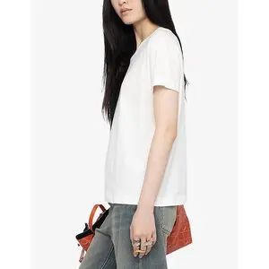Zadig&Voltaire Cotton-jersey T-shirt With Wings Brooch