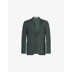 Corneliani Regular-fit Notch-lapels Wool And Silk Blazer