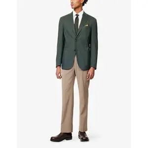 Corneliani Regular-fit Notch-lapels Wool And Silk Blazer