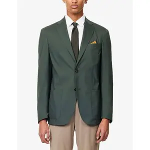 Corneliani Regular-fit Notch-lapels Wool And Silk Blazer