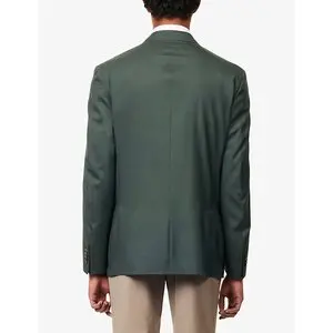 Corneliani Regular-fit Notch-lapels Wool And Silk Blazer