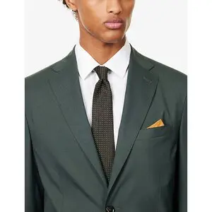 Corneliani Regular-fit Notch-lapels Wool And Silk Blazer