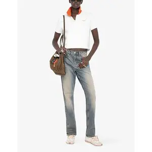 Zadig&Voltaire Logo-embroidered Cotton Polo Shirt - Cream