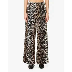 GANNI Wide-leg Velvet Jeans