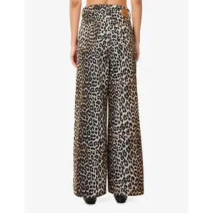 GANNI Wide-leg Velvet Jeans