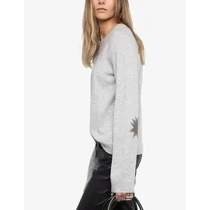 Zadig&Voltaire Wool And Cashmere Jumper With Elbow Patches