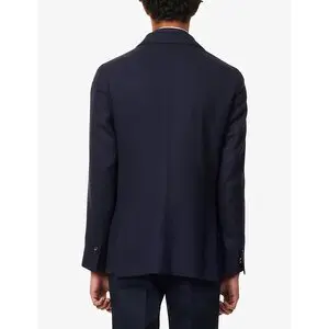 Corneliani Contrast-panel Notch-lapels Wool Blazer