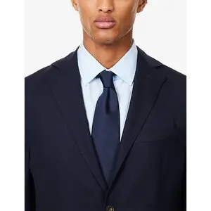 Corneliani Contrast-panel Notch-lapels Wool Blazer