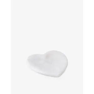 THE WHITE COMPANY Heart-shaped Marble Trinket Dish 11cm - White