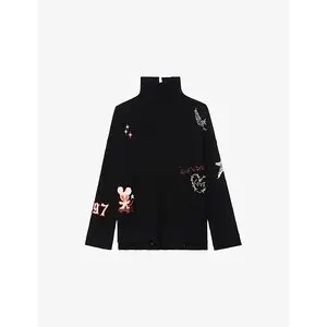 Zadig&Voltaire Bleeza Slogan-embroidered Cashmere Jumper
