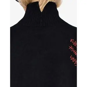 Zadig&Voltaire Bleeza Slogan-embroidered Cashmere Jumper