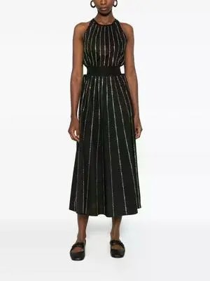 Sandro Rhinestone-embellished Midi Dress