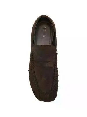 ALOHAS Aven Ruffled Loafers - Brown