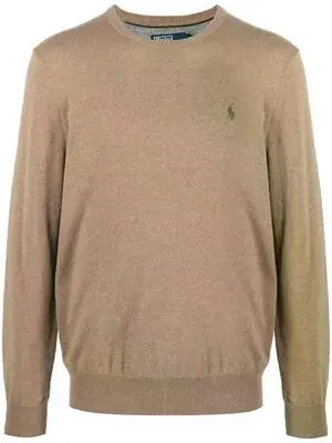 Polo Ralph Lauren Wool Jumper With Embroidered Polo Pony - Brown