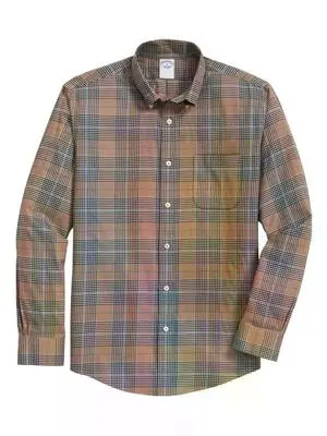 Brooks Brothers Plaid-patterned Button-down Collar Shirt - Brown
