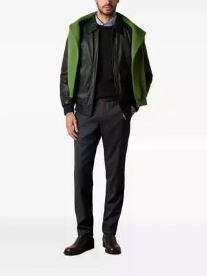 Brooks Brothers Leather Bomber Jacket