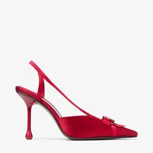 JIMMY CHOO Faya 95 Slingbacks - Ruby Red/ruby Red