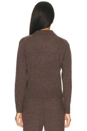 SPORTY & RICH Src Cashmere Polo Sweater - Toffee
