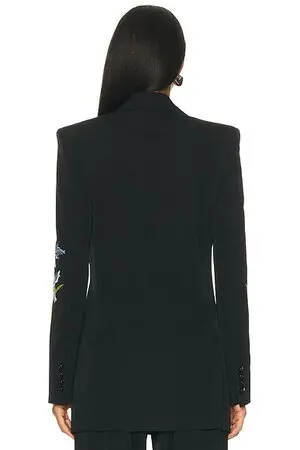 Stella McCartney Boyfriend Embroidered Tailored Blazer