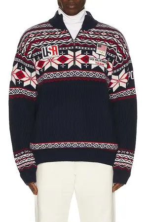 Polo Ralph Lauren Winter Olympics Pullover Sweater - Navy Combo