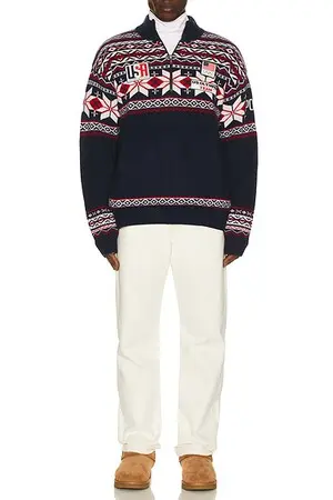 Polo Ralph Lauren Winter Olympics Pullover Sweater - Navy Combo