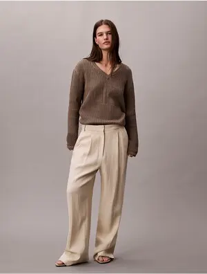 Calvin Klein Smooth Cotton Relaxed Monogram Sweater