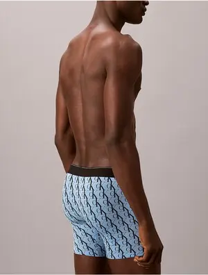 Calvin Klein Graphic Monogram Cotton Stretch 3-pack Boxer Brief - Arctic Multi