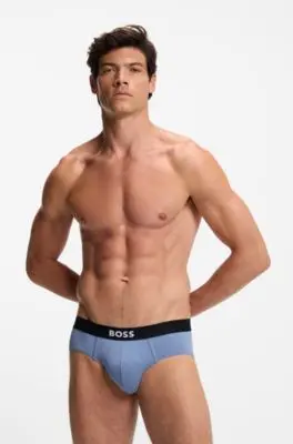 BOSS Three-pack Low-rise Briefs In Stretch Cotton - Patterned