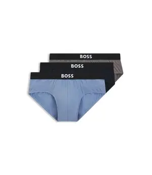 BOSS One Three-pack Stretch-cotton Briefs - Patterned