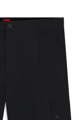 Hugo Relaxed-fit Cargo Trousers - Black