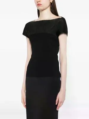 HOUSE OF DAGMAR Contrast Knitted Top