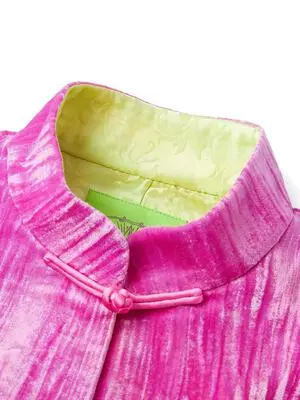 Shanghai Tang Velvet Mandarin Jacket - Pink