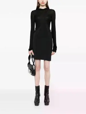 Rick Owens Cropped Hoodie - Black