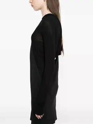 Rick Owens Cropped Hoodie - Black