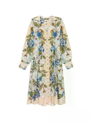 Farm Rio Sand Garden Midi Dress - Neutrals