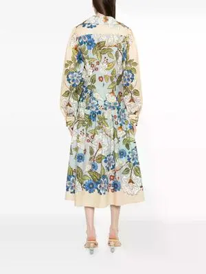 Farm Rio Sand Garden Midi Dress - Neutrals
