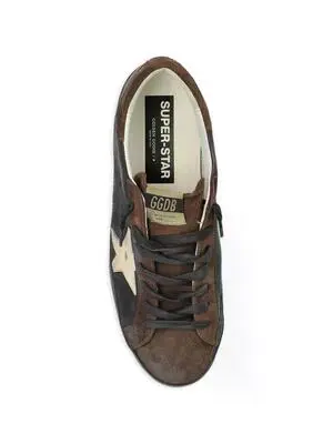 GOLDEN GOOSE Super-star Panelled Leather Sneakers - Black