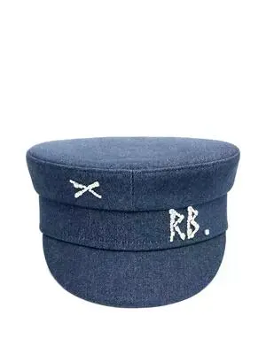 Ruslan Baginskiy Crystal-embellished Cap - Blue