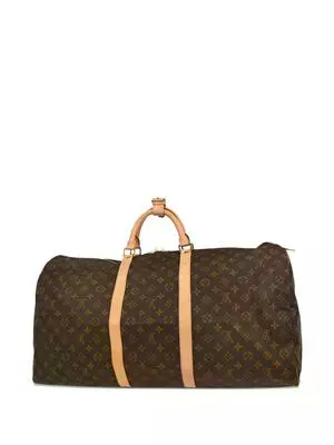 LOUIS VUITTON 2001 60 Keepall Duffle Bag Monogram - Brown