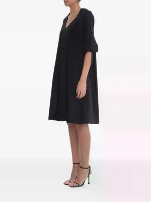 FAY V-neck Quarter-sleeve Dress - Black