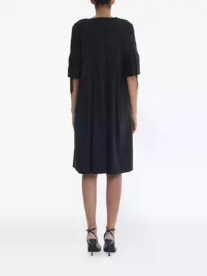 FAY V-neck Quarter-sleeve Dress - Black