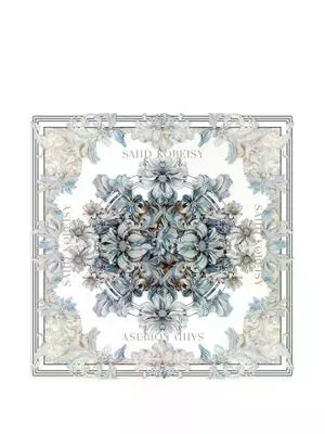SAIID KOBEISY Floral-print Scarf - White