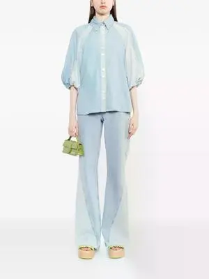 Farm Rio Lace Panelled Shirt