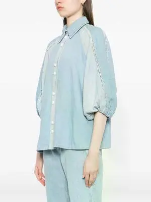 Farm Rio Lace Panelled Shirt