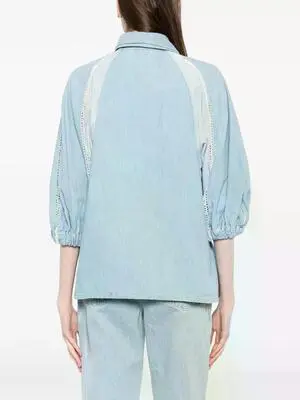 Farm Rio Lace Panelled Shirt