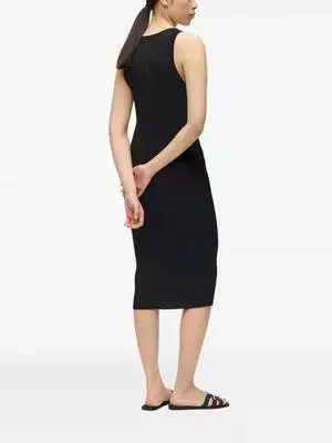 Karl Lagerfeld Midi Logo-detail Button Dress